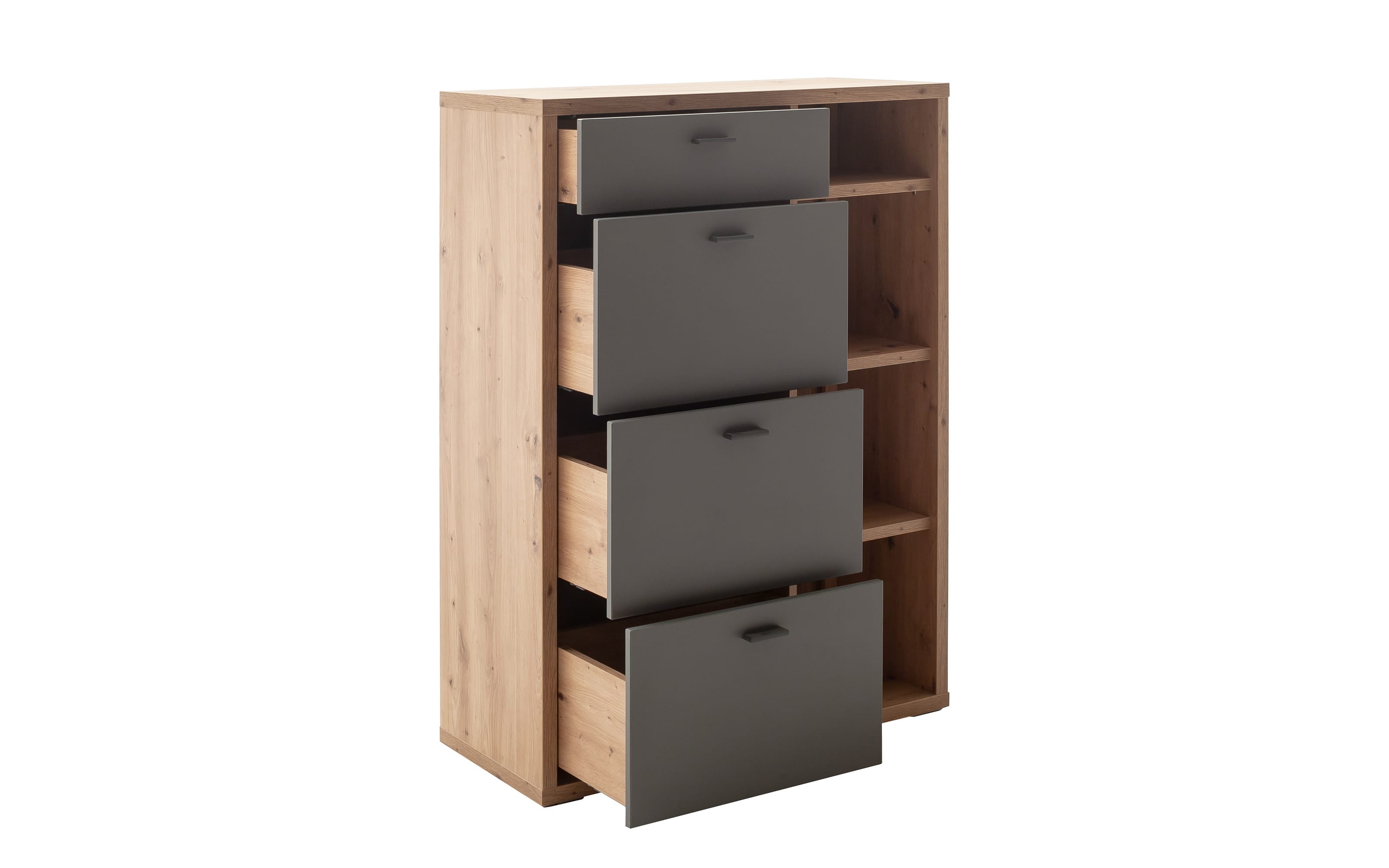 Kommode II Lizzano, grau/Balkeneiche-Nachbildung online bei Hardeck kaufen