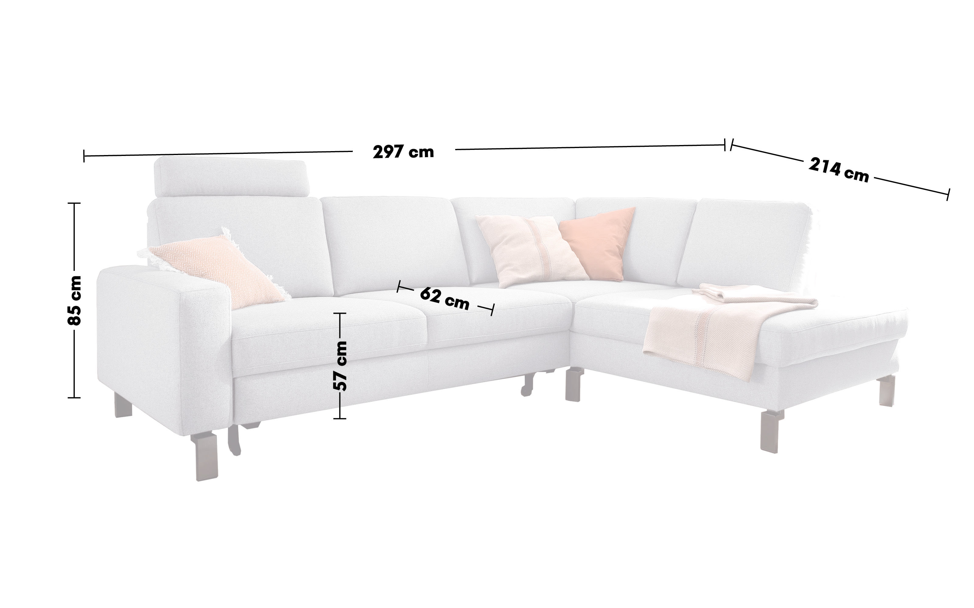 Wohnlandschaft Calama Move, light blue online bei Hardeck kaufen