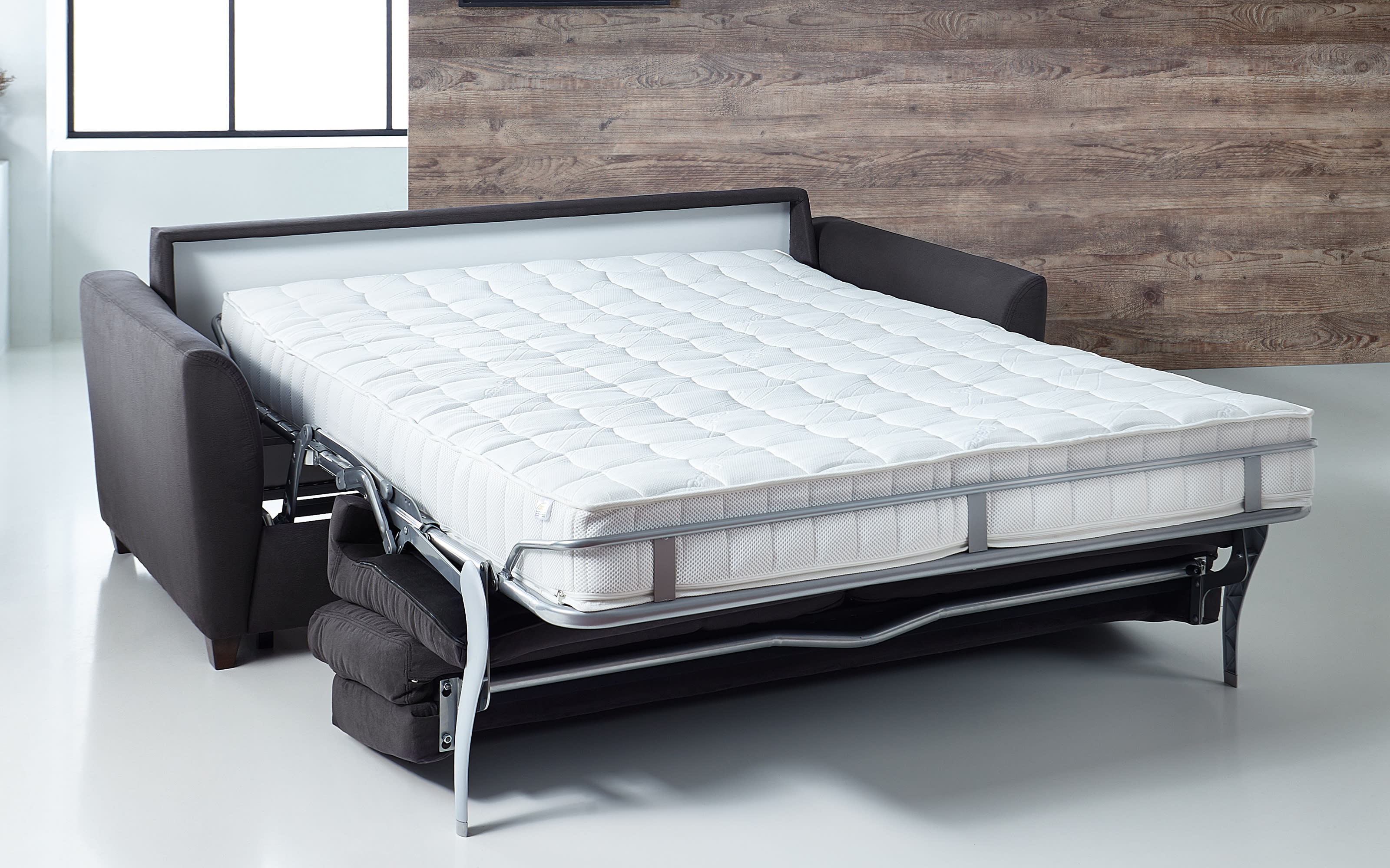 Schlafsofa Bergamo, anthrazit, 140 x 200 cm online bei Hardeck kaufen