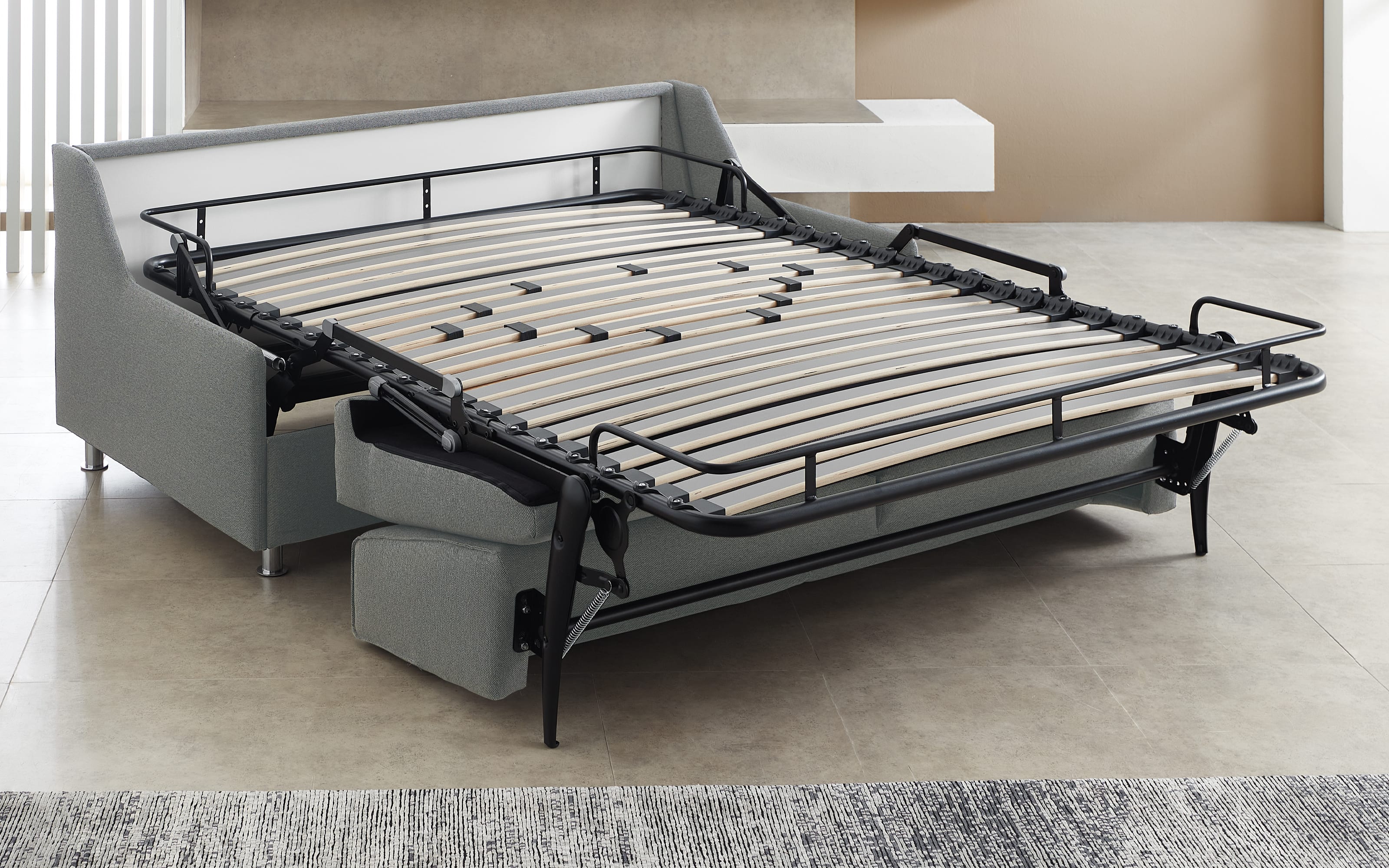 Schlafsofa Lina in mint, mit kappbaren Armlehnen, Liegefläche ca. 140 x ...