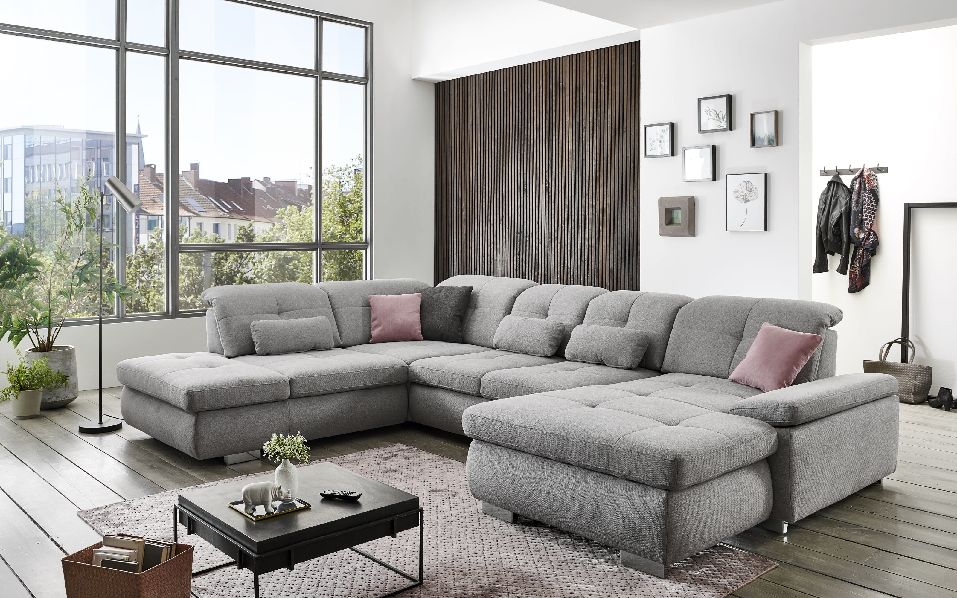 Wohnlandschaft MP-IN16012, silber, inkl. Sitztiefenverstellungen online bei Hardeck kaufen