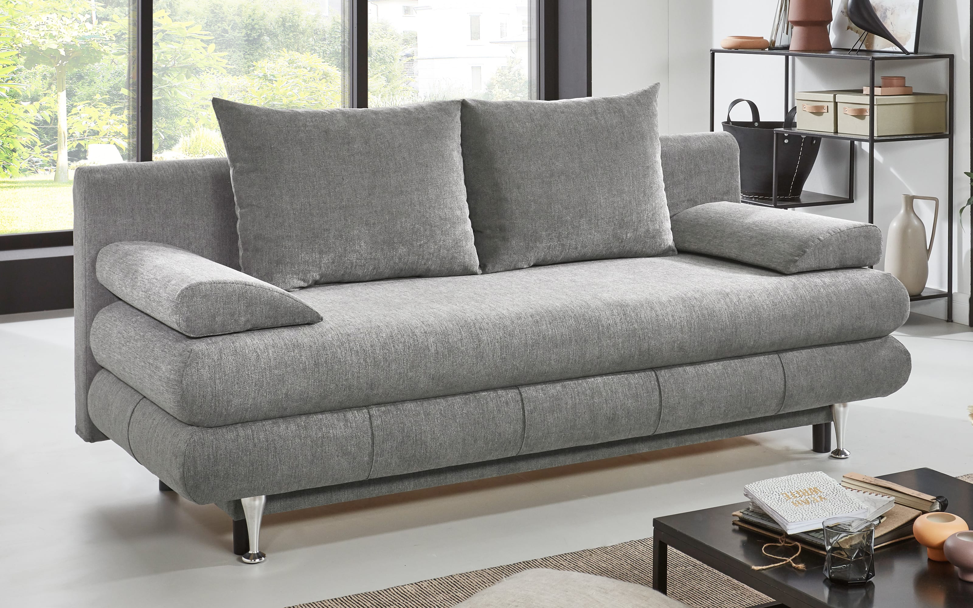Schlafsofa SO140 Benfeld, grau, Liegefläche 140 x 188 cm online bei ...