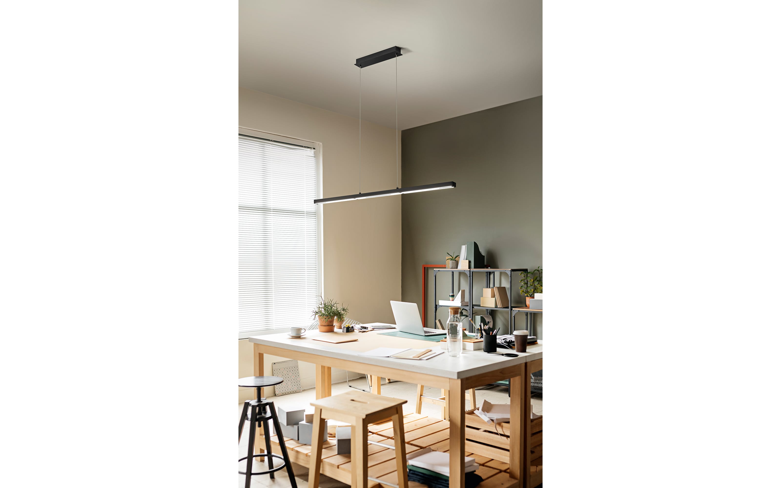 LED-Pendelleuchte Ling, schwarz, 110 cm online bei Hardeck kaufen